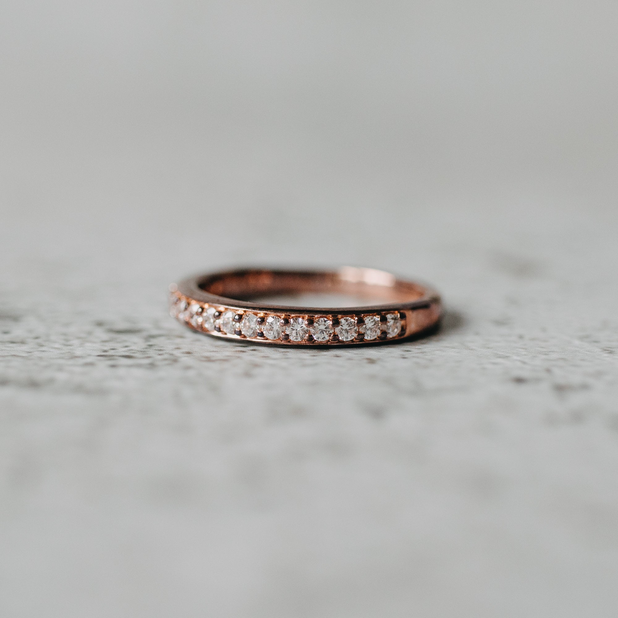 Rose Gold Pinpoint Diamond Anniversary Band | Baraka Gems