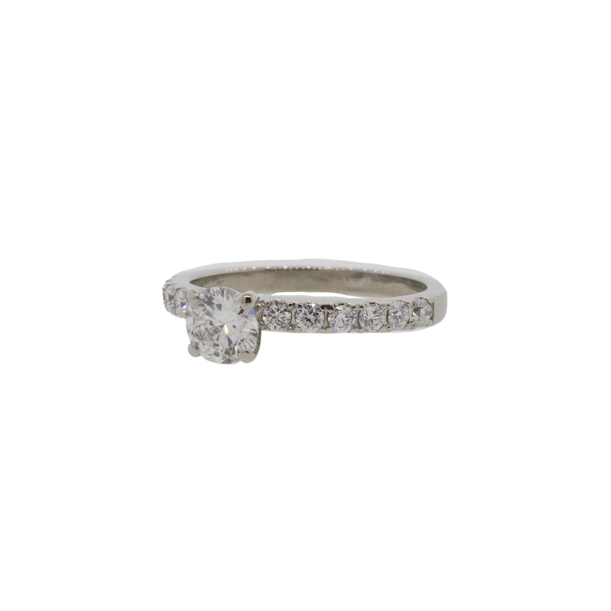Round Brilliant Diamond Engagement Ring | White Gold | Baraka Gems