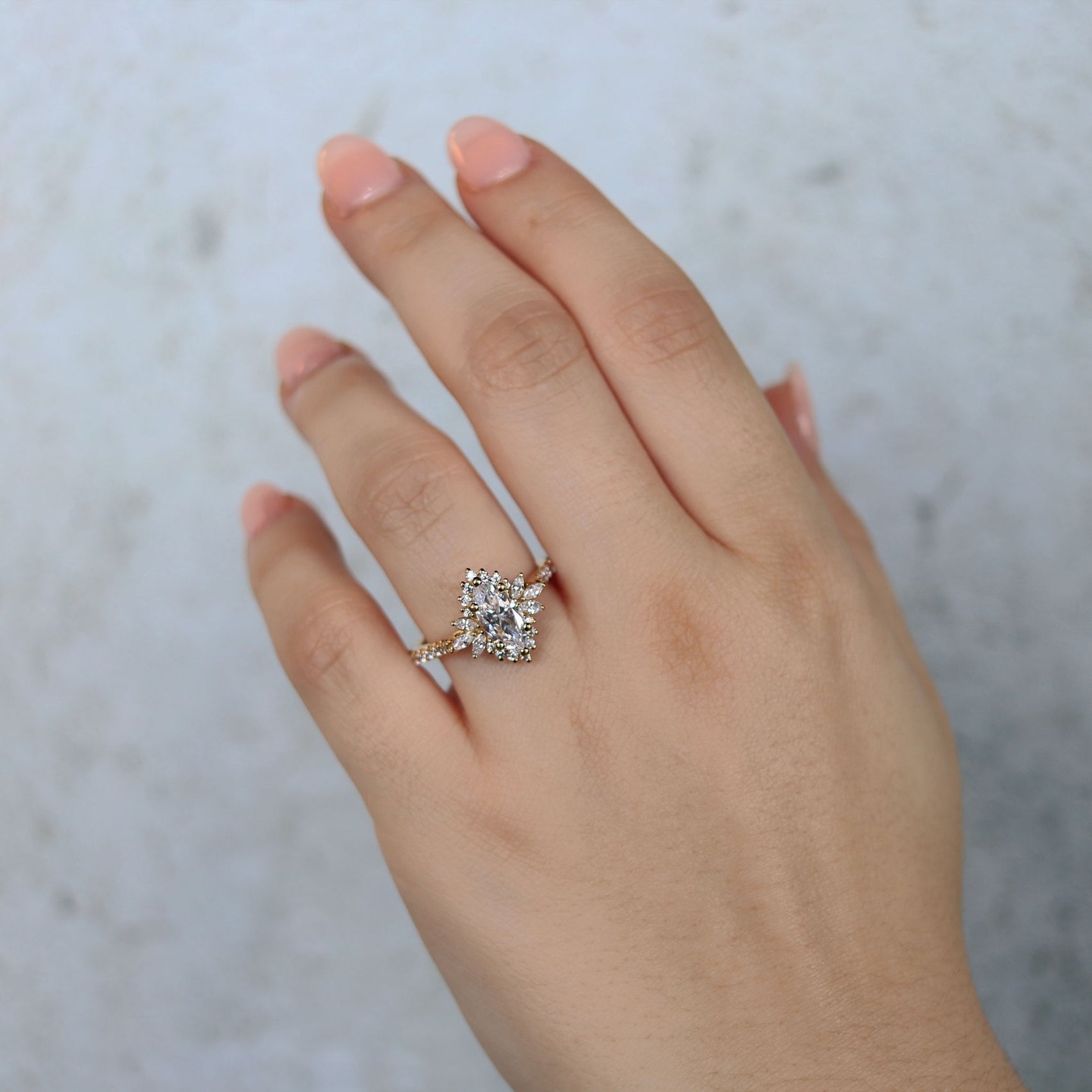 Marquise Cut Diamond Engagement Ring | Baraka Gems Seattle WA